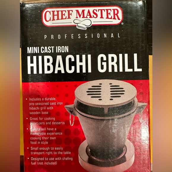 chef master | Kitchen | Mini Tabletop Fire Pit And Cast Iron Hibachi ...
